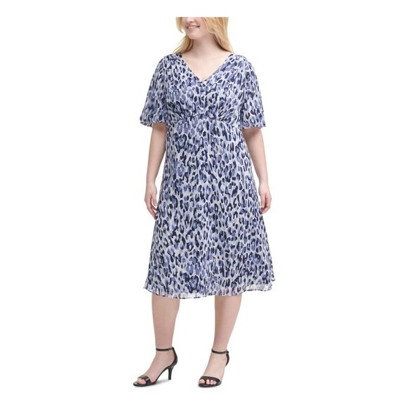 Jessica Howard | Dresses | Jessica Howard Womens Navy Chiffon Elbow ...